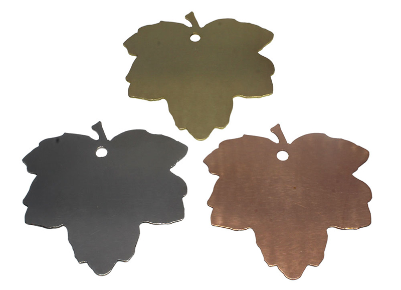 Field Maple plaque in brass, copper & stainless steel for the Finch ...