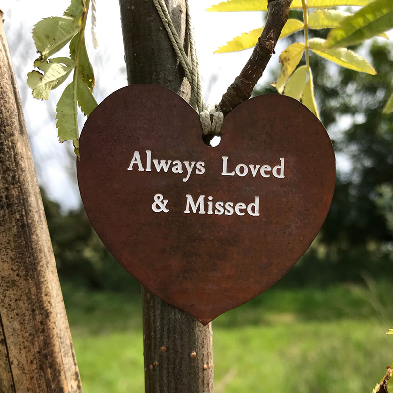 Love heart plaques for the Finch Tree range of donor fundraising trees ...