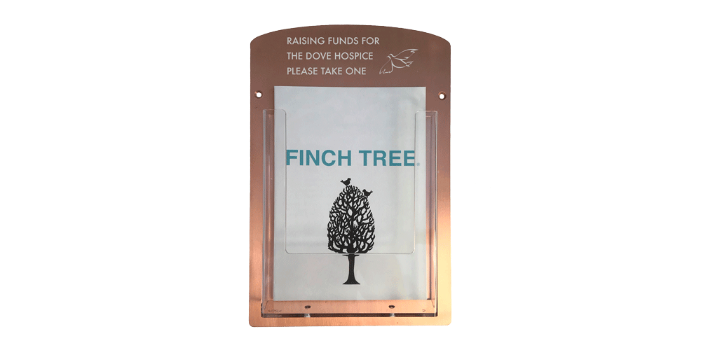 Copper A5 Leaflet holder / dispenser from Finch Tree UK